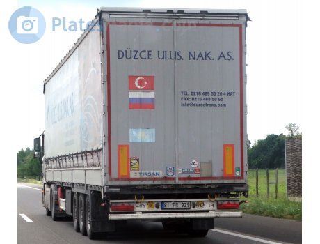 81 FR 929, Tirsan (Düzce) License plate of Turkey