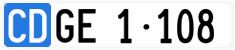 CD GE 1-108, Mercedes-Benz S-Klasse (Geneva) License plate of Switzerland