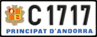 C 1717, BMW M3 , License plate of Andorra