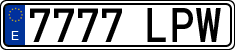 7777 LPW, Skoda Fabia , License plates of Spain