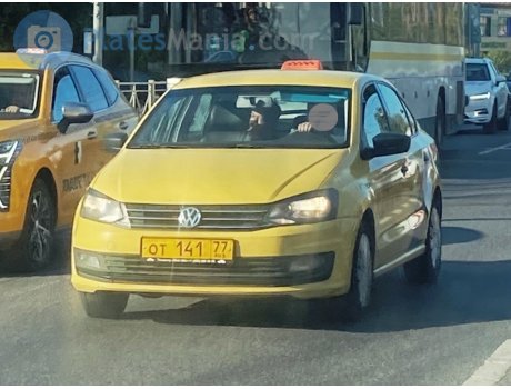 от 141 77, Volkswagen Polo (Moscow City) License plate Russia