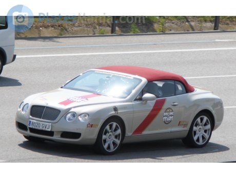 8020 GVJ, Bentley Continental GTC , License plates of Spain
