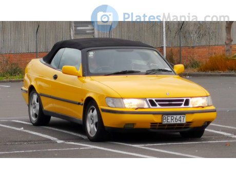 BER647, SAAB 900 , License plate of New Zealand