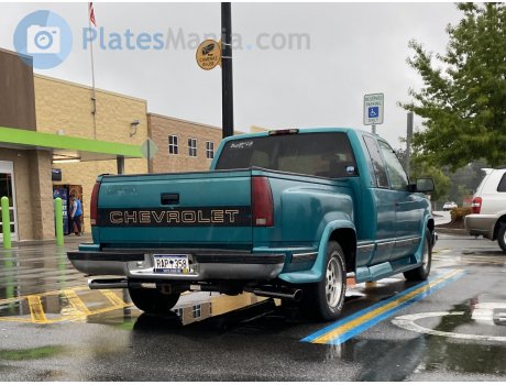 RAP 358, Chevrolet C/K-series (South Carolina) License plate of the USA