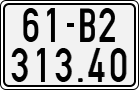 61-B2 313.40, Honda Vision (Bình Dương Province) License plate of Vietnam