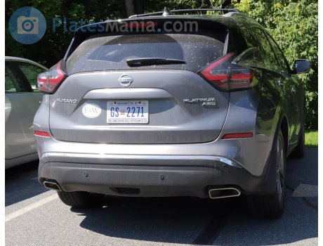 GS-2271, Nissan Murano (District of Columbia) License plate of the USA