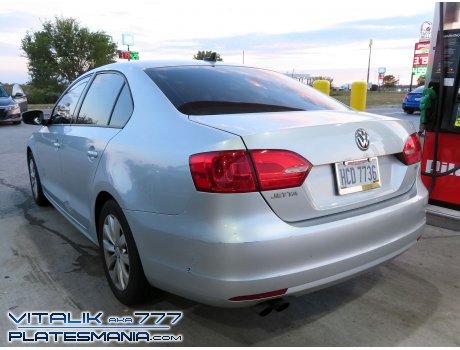 HCD 7736, Volkswagen Jetta (Ohio) License plate of the USA