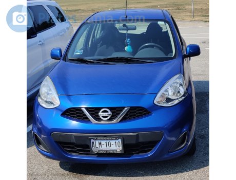 ALM-10-10, Nissan March (Baja California) License plate of Mexico