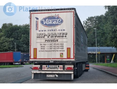 J19-E-918, Schmitz SCS , License plate of Bosnia and Herzegovina