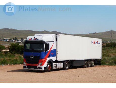 о890ан154, Mercedes-Benz Actros (Novosibirsk Oblast) License plate Russia