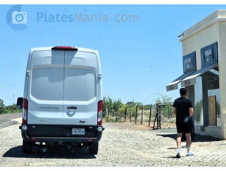 LVL-4120, Ford Transit (Texas) License plate of the USA