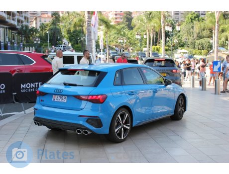 3059, Audi S3 , License plate of Monaco