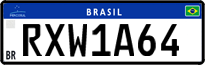 RXW1A64, Home-made vehicle () License plate of Brazil