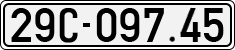 29C-097.45, Suzuki Carry (Hanoi Municipality) License plate of Vietnam