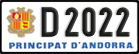 D 2022, Subaru Legacy , License plate of Andorra