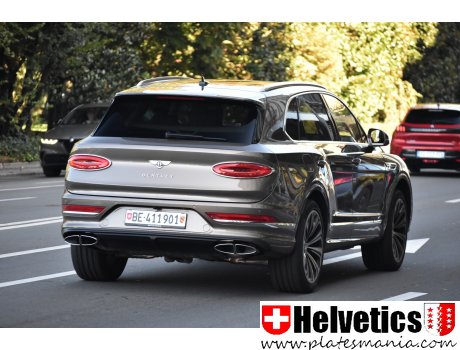 BE 411901, Bentley Bentayga (Bern) License plate of Switzerland