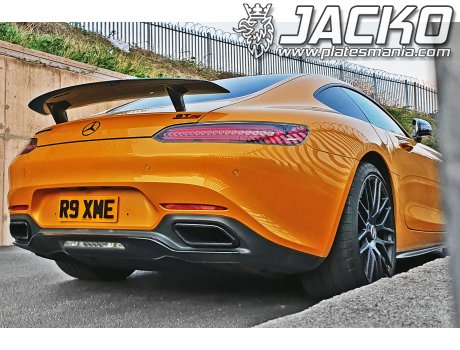 R9 XME, Mercedes-Benz AMG GT (London North-East) License plate of the ...