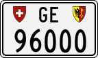GE 96000, Volkswagen Transporter (Geneva) License plate of Switzerland