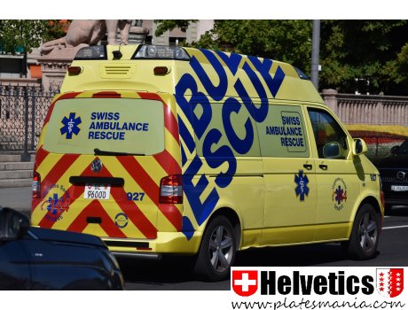 GE 96000, Volkswagen Transporter (Geneva) License plate of Switzerland