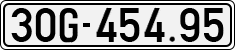 30G-454.95, VinFast Fadil (Hanoi Municipality) License plate of Vietnam