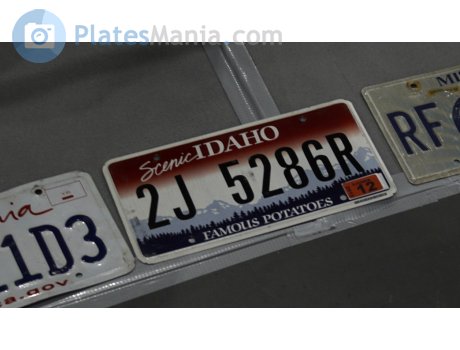 2J 5286R, License plate without vehicle (Idaho / Jerome) License plate ...