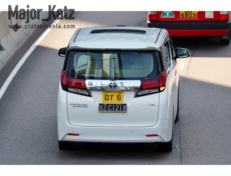 DT 6, Toyota Alphard , License plate of Hong Kong