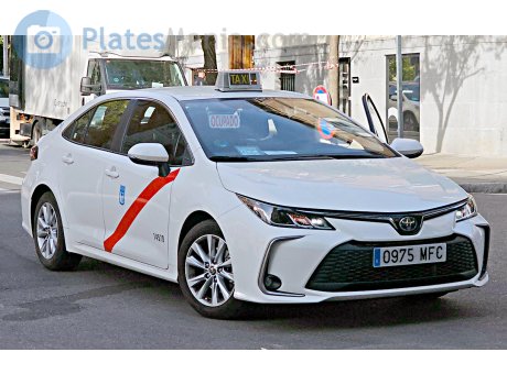 0975 MFC, Toyota Corolla , License plates of Spain