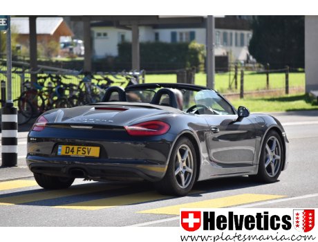 D4 FSV, Porsche Boxster (Personalized license plates) License plate of ...