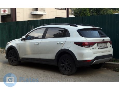 е012ко763, KIA Rio (Samara Oblast) License plate Russia