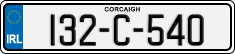 132-C-540, Schmitz SKO (Cork) License plate of Ireland