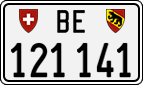 BE 121141, Triumph Vitesse (Bern) License plate of Switzerland