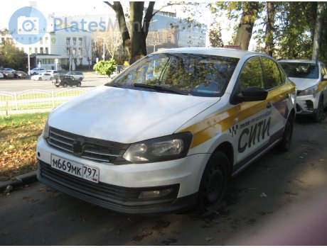 м669мк797, Volkswagen Polo (Moscow City) License plate Russia