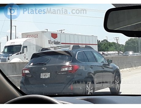 CFA7613, Subaru Outback (Georgia) License plate of the USA