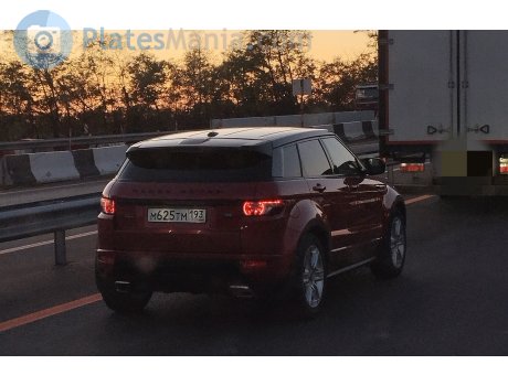 м625тм193, Land Rover Range Rover Evoque (Krasnodar Krai) License plate ...