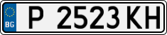 P 2523 KH, Toyota Corolla (Ruse Oblast) License plate of Bulgaria
