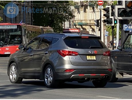 I F F, Hyundai Santa Fe (New Jersey) License plate of the USA