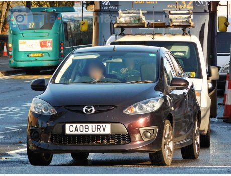 CA09 URV, Mazda 2 (Cardiff) License plate of the United Kingdom