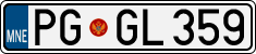 PG GL359, Skoda Kodiaq (Podgorica) License plate of Montenegro