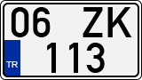 06 ZK 113, Chevrolet Caprice (Ankara) License plate of Turkey
