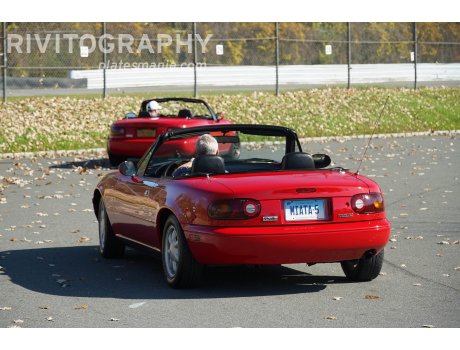 MIATA-5, Mazda MX-5/Miata (Connecticut) License plate of the USA