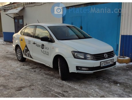 о128ва196, Volkswagen Polo (Sverdlovsk Oblast) License plate Russia