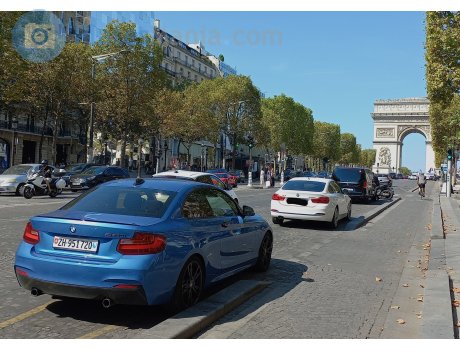 ZH 951720, BMW 2 Series (Zurich) License plate of Switzerland