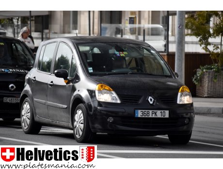 368 PK 10, Renault Modus (Aube) French license plate