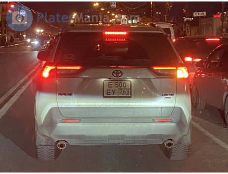 е500еу763, Toyota RAV4 (Samara Oblast) License plate Russia