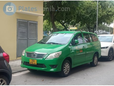 30A-016.44, Toyota Innova (Hanoi Municipality) License plate of Vietnam