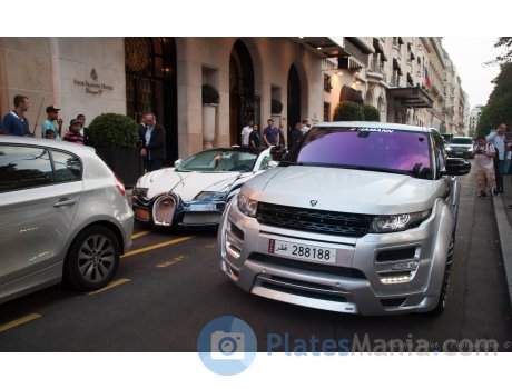 288188, Land Rover Range Rover Evoque , License plate of Qatar