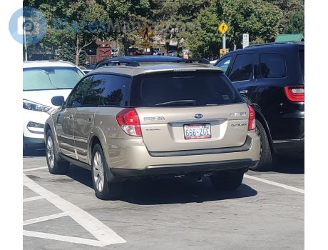 666-ZGE, Subaru Outback (Washington) License plate of the USA
