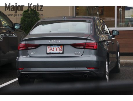 394 YD4, Audi A3 (Massachusetts) License plate of the USA