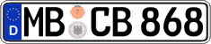 MB CB 868, Volkswagen Fox (Miesbach District) German license plate