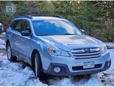 ARI L68, Subaru Outback (Colorado) License plate of the USA